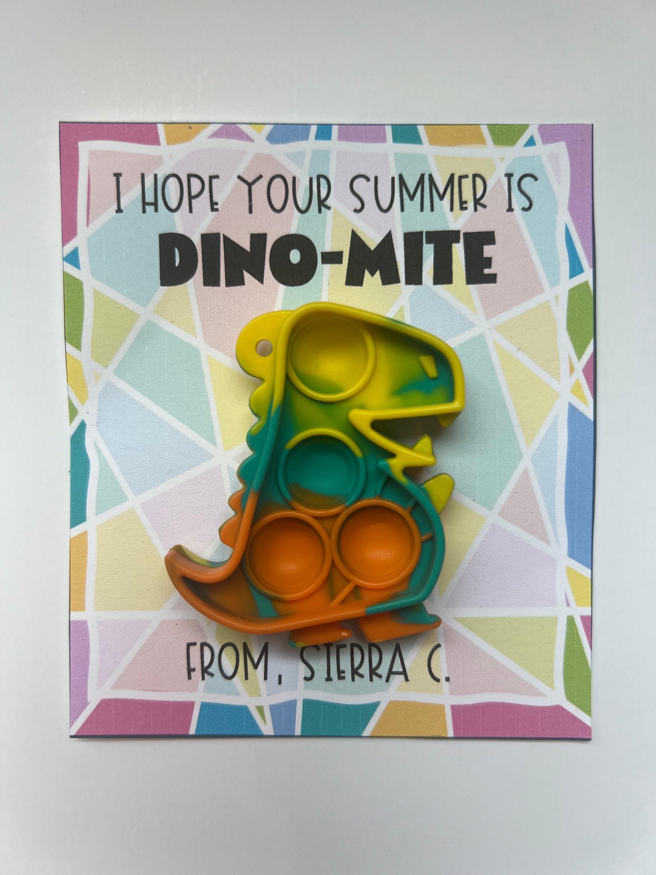 Dinosaur Pop It Party Favor End of Year School Gifts for Students ...