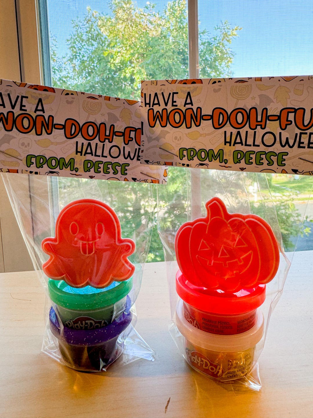 Halloween Ghost or Pumpkin Play Doh Set, Goody Bag Favor, Non-candy ...