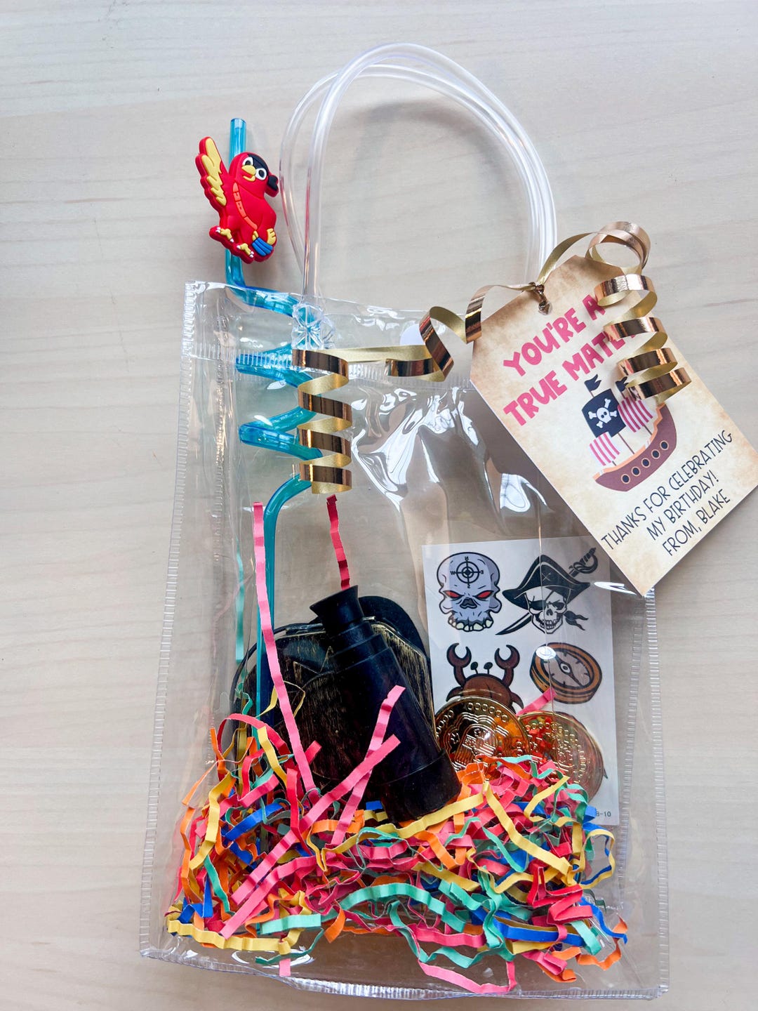 Pirate Theme Goody Bag: Birthday Party Favor With Eye Patch & Compass ...