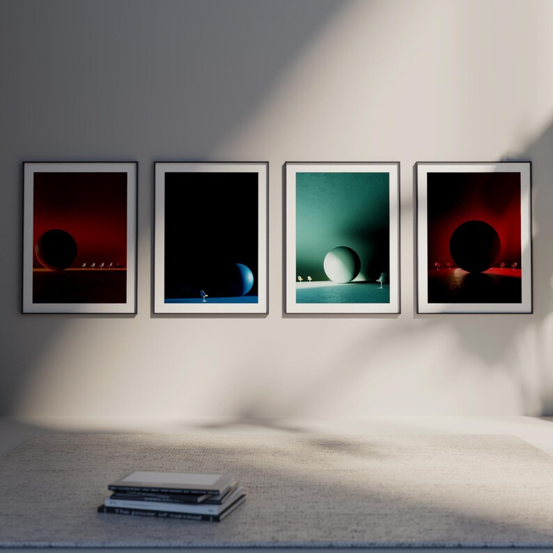 Concave Space Pack 4 Illustration, Digital Art Printable Design Poster ...