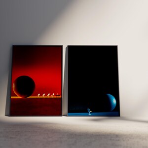 Concave Space Pack 4 Illustration, Digital Art Printable Design Poster ...