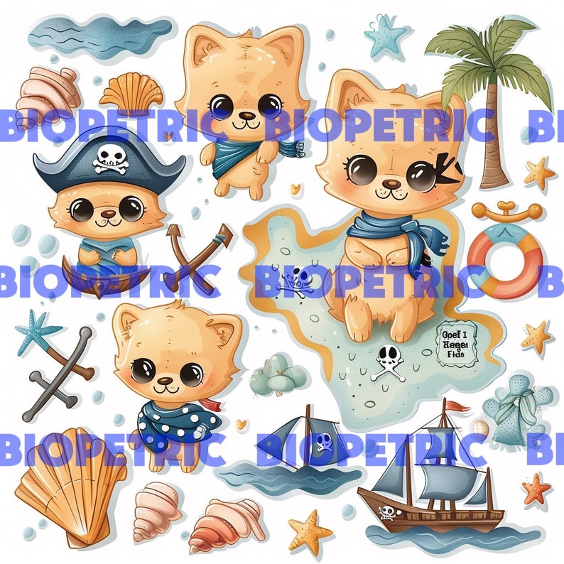 Pirate Pomeranian Digital Planner Stickers | SVG + PNG + JPEG | Cute ...