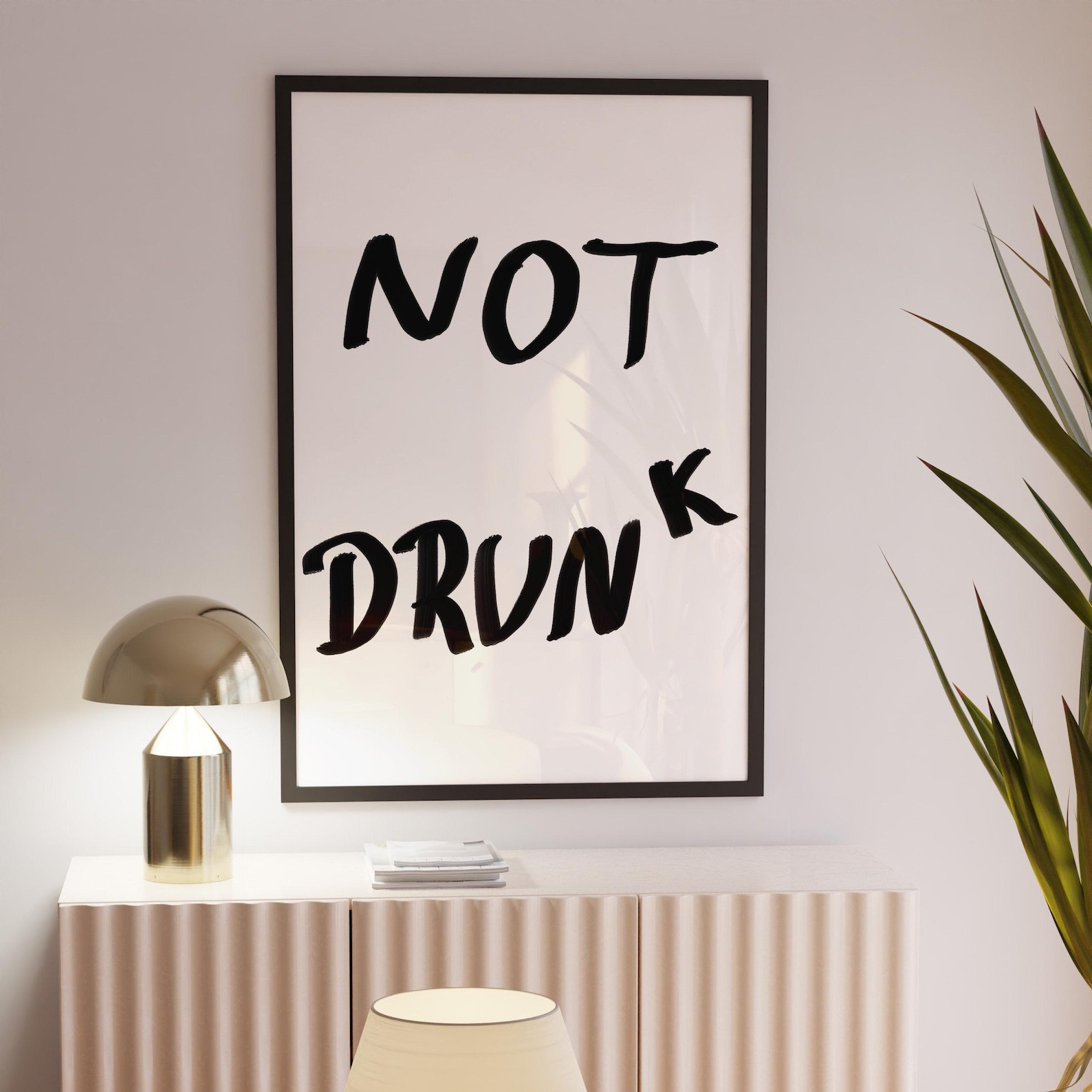 Not Drunk Poster , Printable Art , Black and White Poster, Black and ...