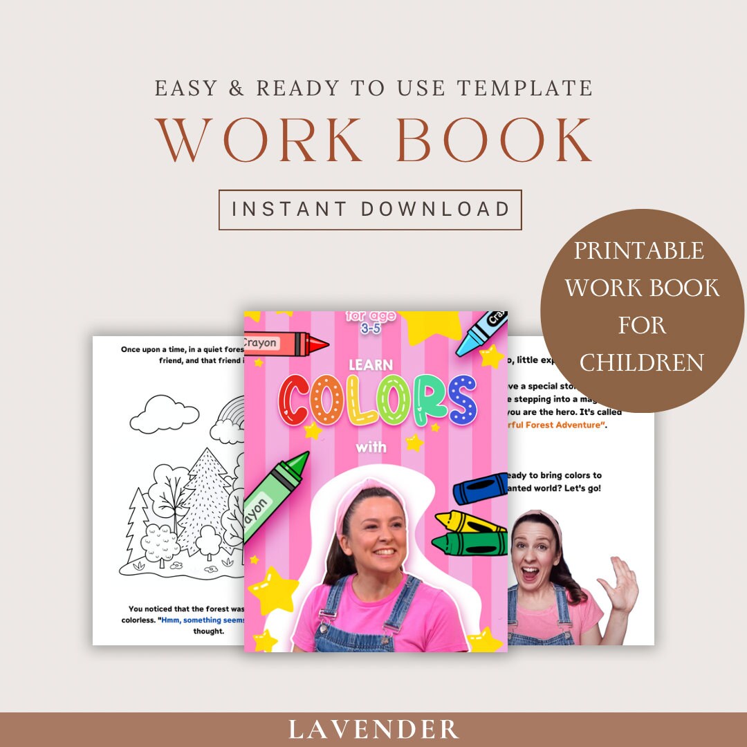 Learn Colors With Ms. Rachel Template, Printable Busy Book for Children ...
