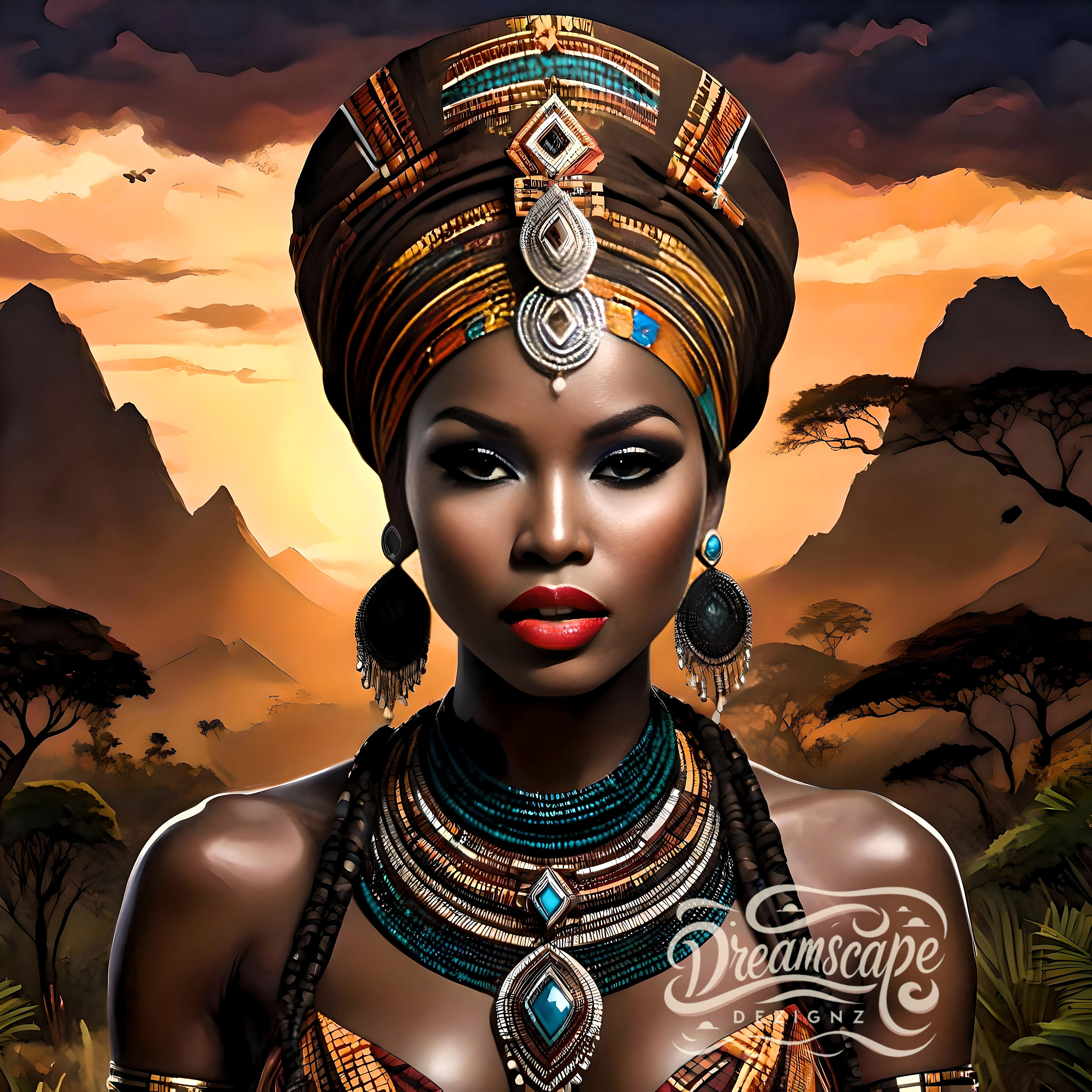 Digital Download/majestic African Queen/wall Art/print on Demand/bundle ...