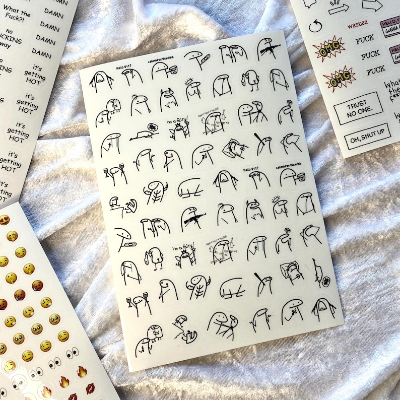 Book Annotation Reaction Stickers - 4 Variants - Transparent - Etsy