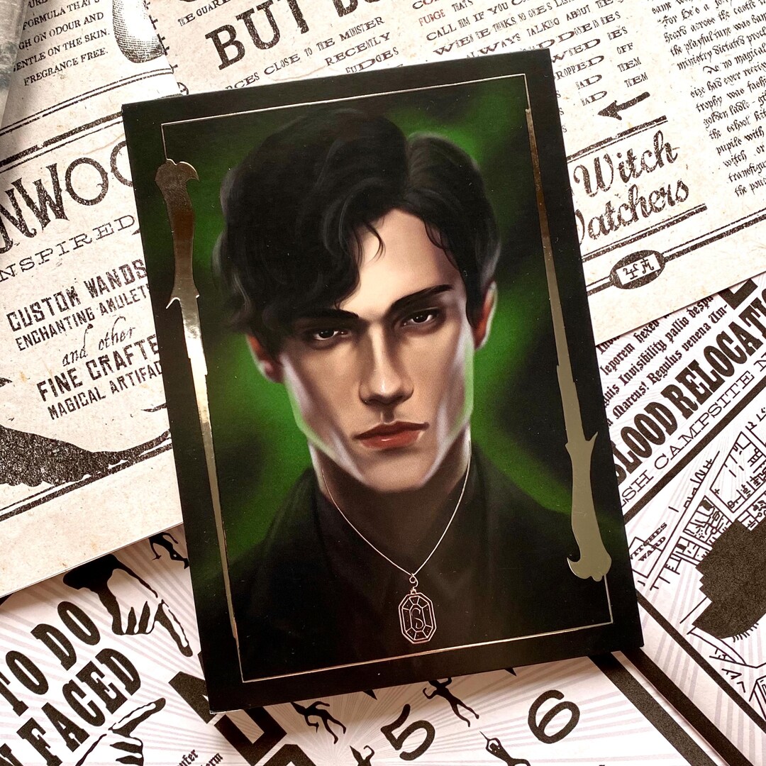 Tom Riddle Art Print — A6 — Silver Foil - Etsy