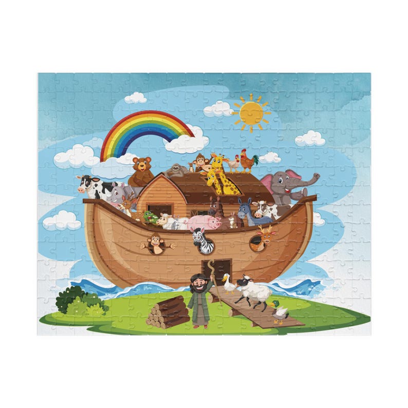 Noah S Ark Puzzle for Kids | Bible Story Animal Jigsaw | Fun ...