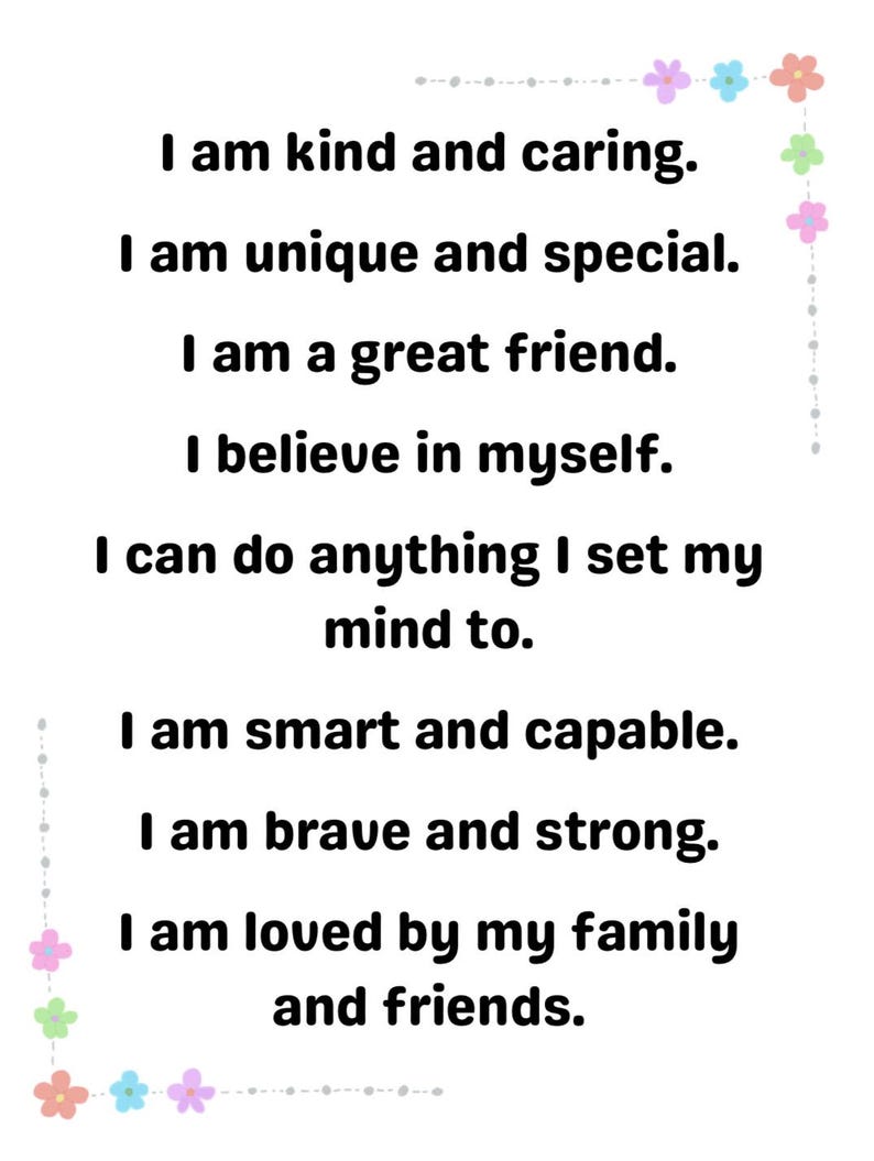 300+ Positive Affirmation Cards for Kids (digital Download) - Etsy
