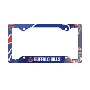 Buffalo Bills NFL Metal License Plate Frame, Football Fan Car Decor ...