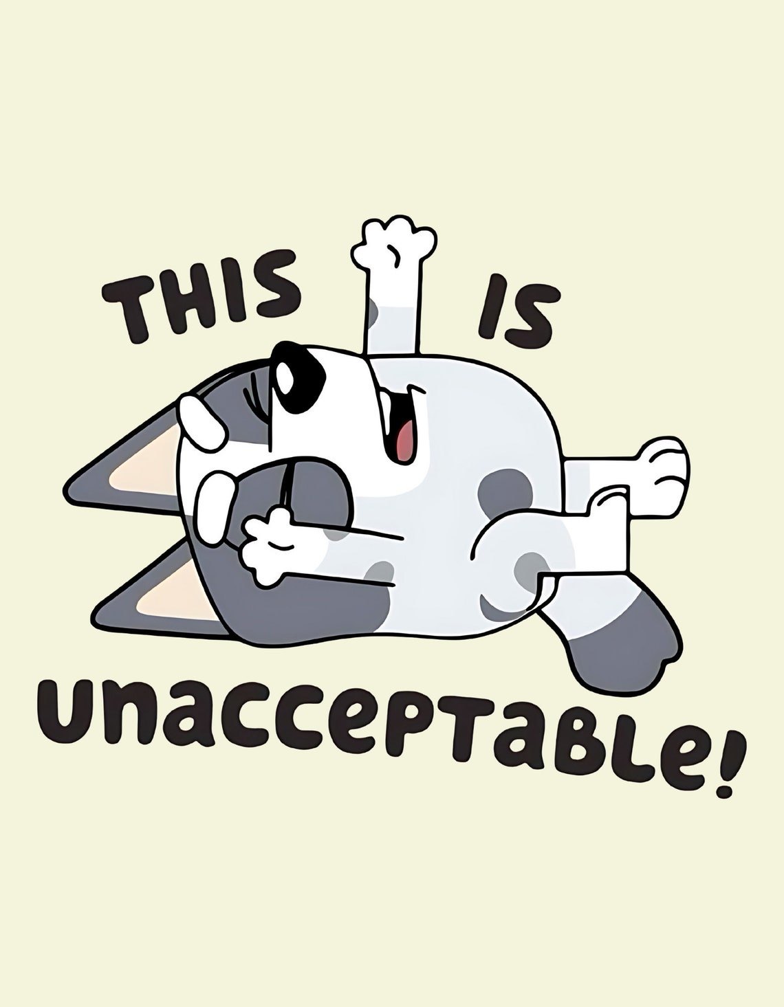 Bluey PNG, This is Unacceptable Stickers Png, Bluey Family Png, Decal ...