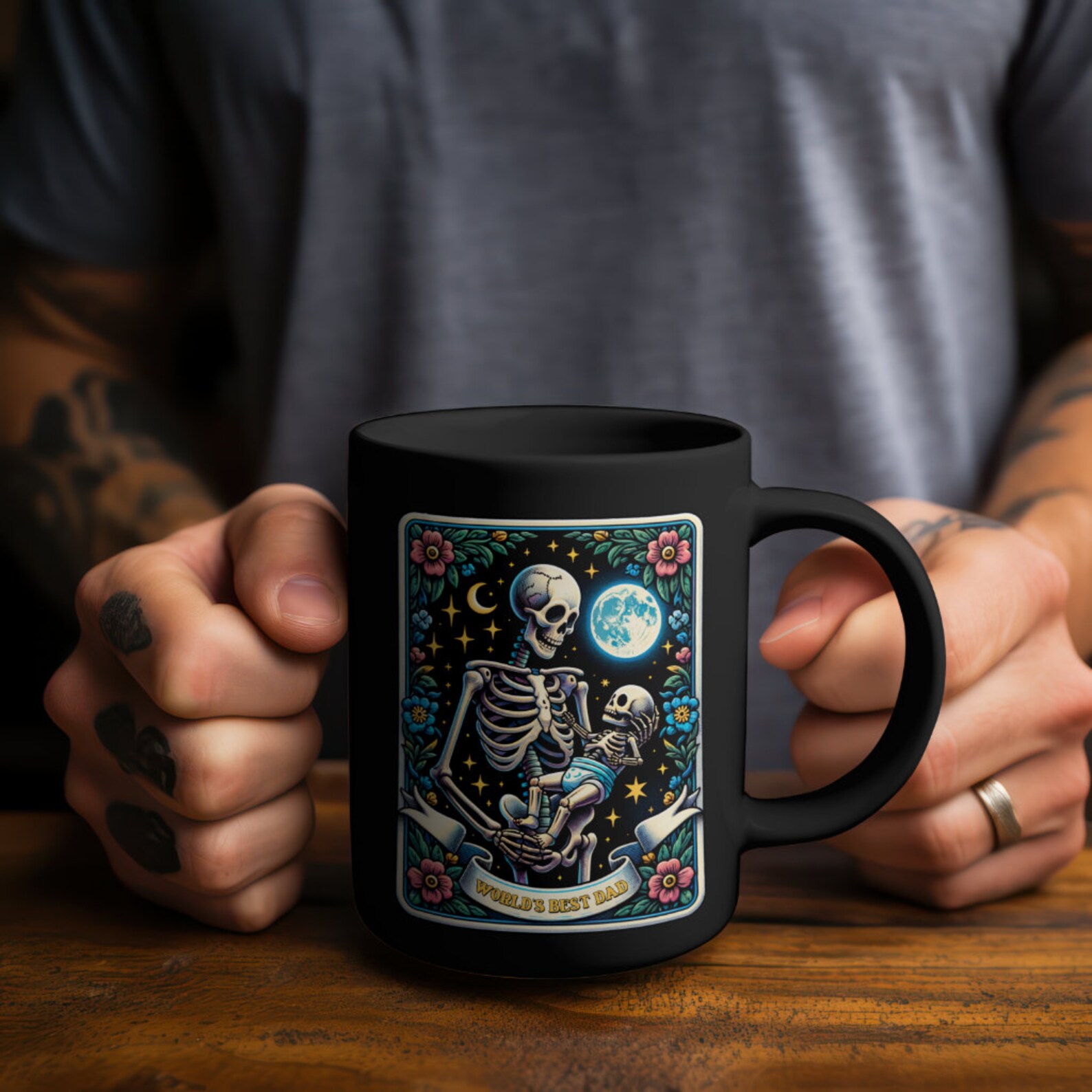 World's Best Dad Tarot Card PNG, Funny Dad Skeleton PNG, Best Dad Ever ...