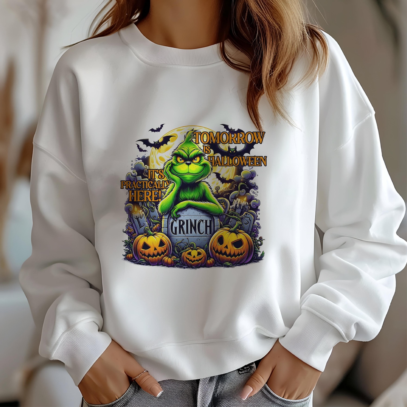 Tomorrow is Halloween Grinch PNG for Grinchmas Horror Trendy Halloween ...