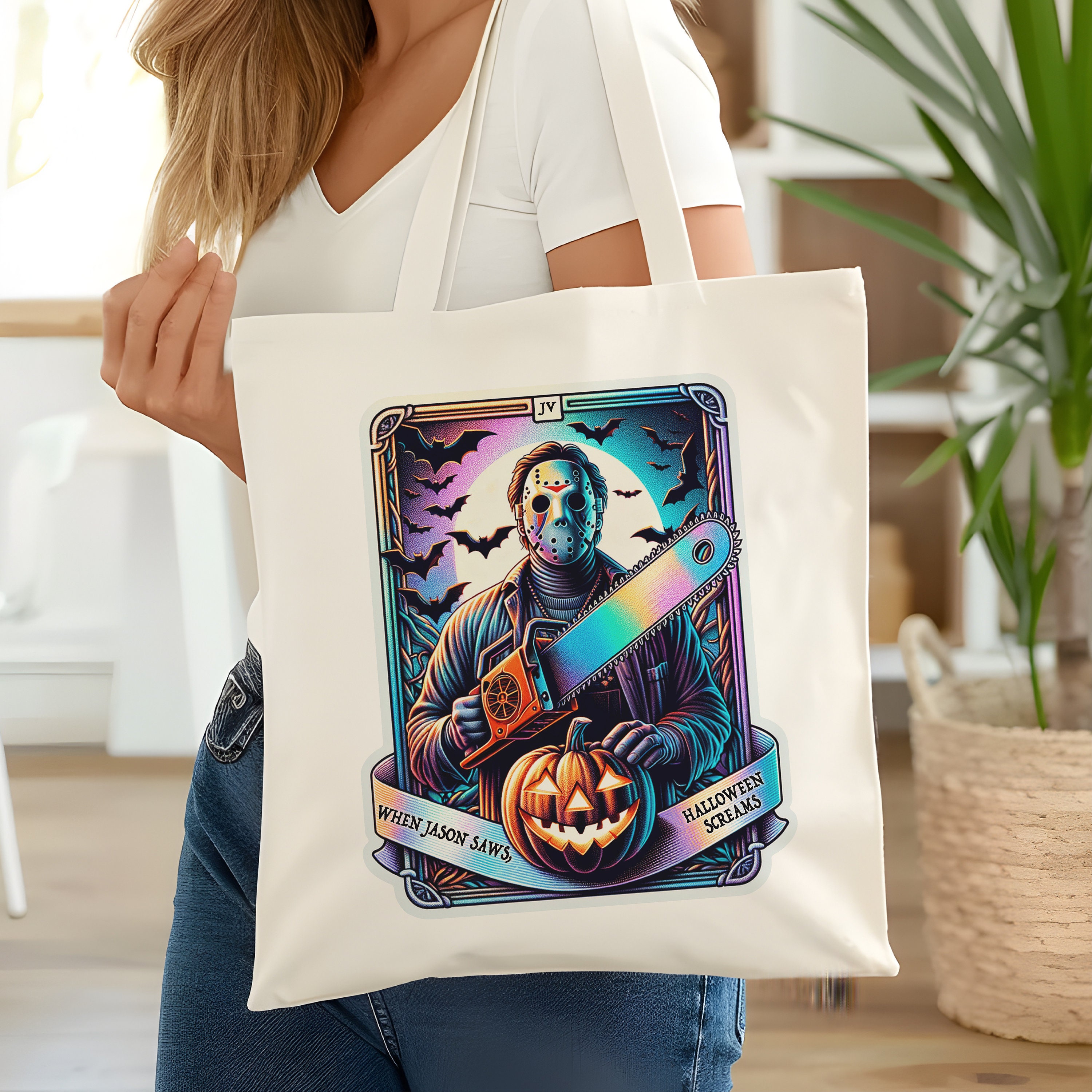 When Jason Saws, Halloween Screams Tarot Card PNG, Trendy Halloween ...