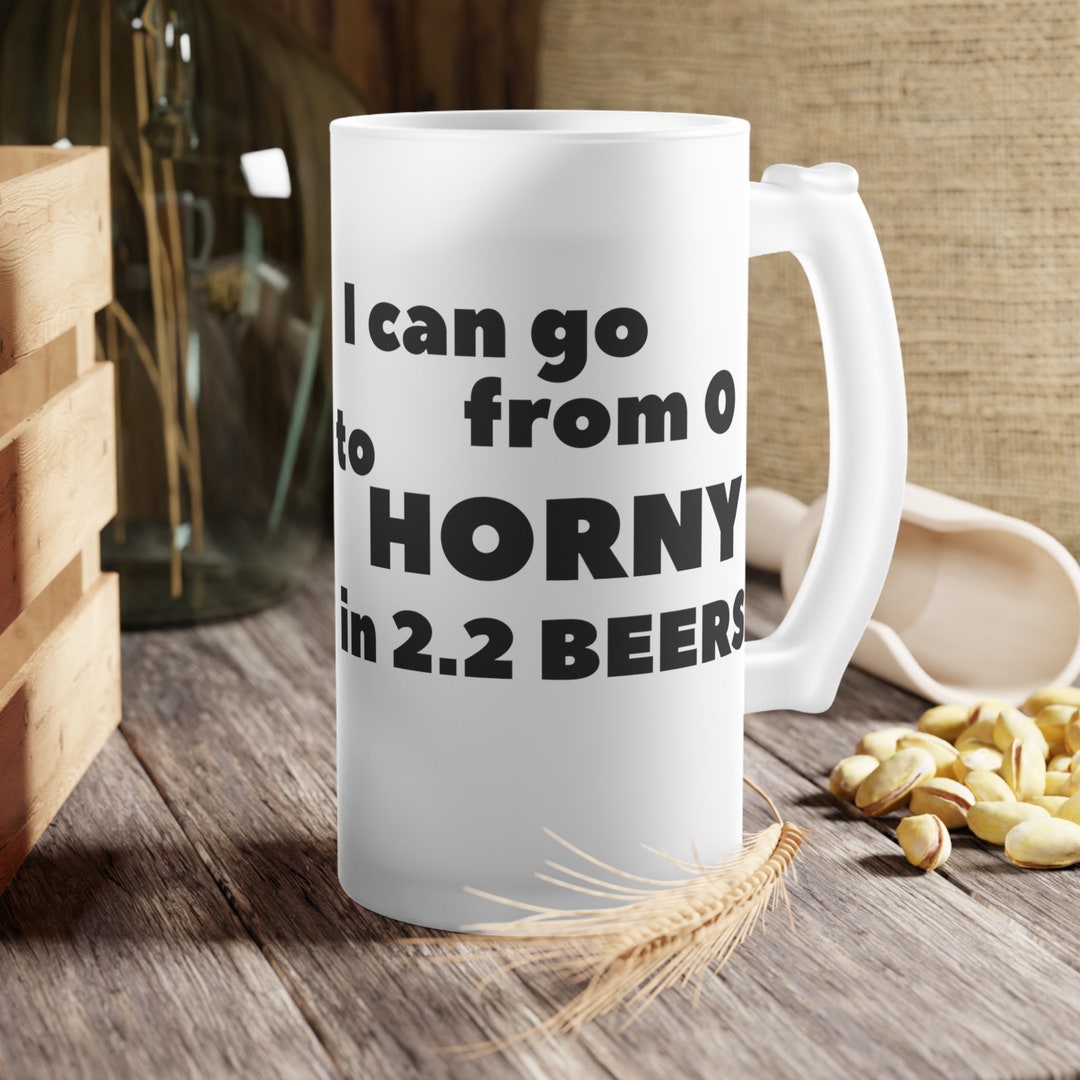 Rizz Mug, Rizz Beer Mug, Easy to Horn, Funny Beer Mug, Frosted Glass ...