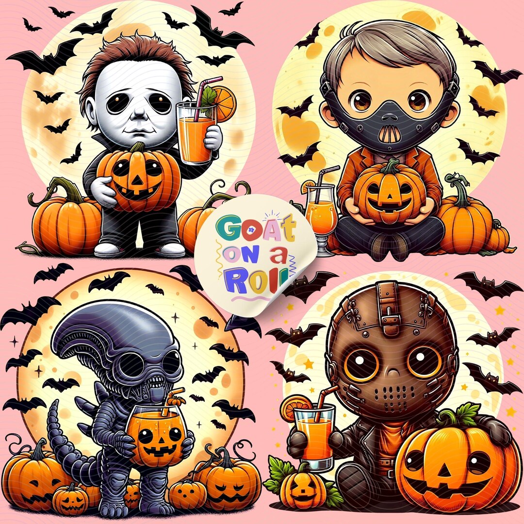 Cute Halloween PNG Pack G, Halloween Horror Pack Png Cute Character ...