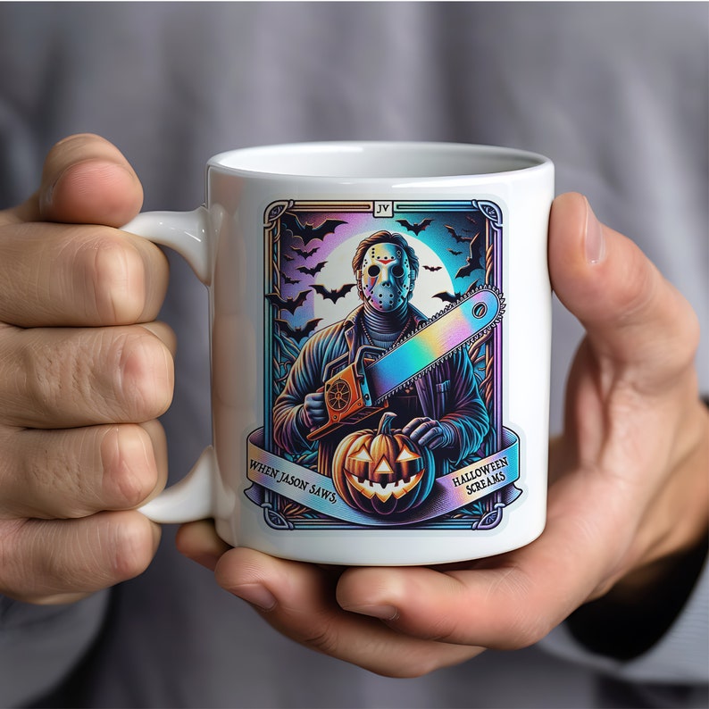 When Jason Saws, Halloween Screams Tarot Card PNG, Trendy Halloween ...