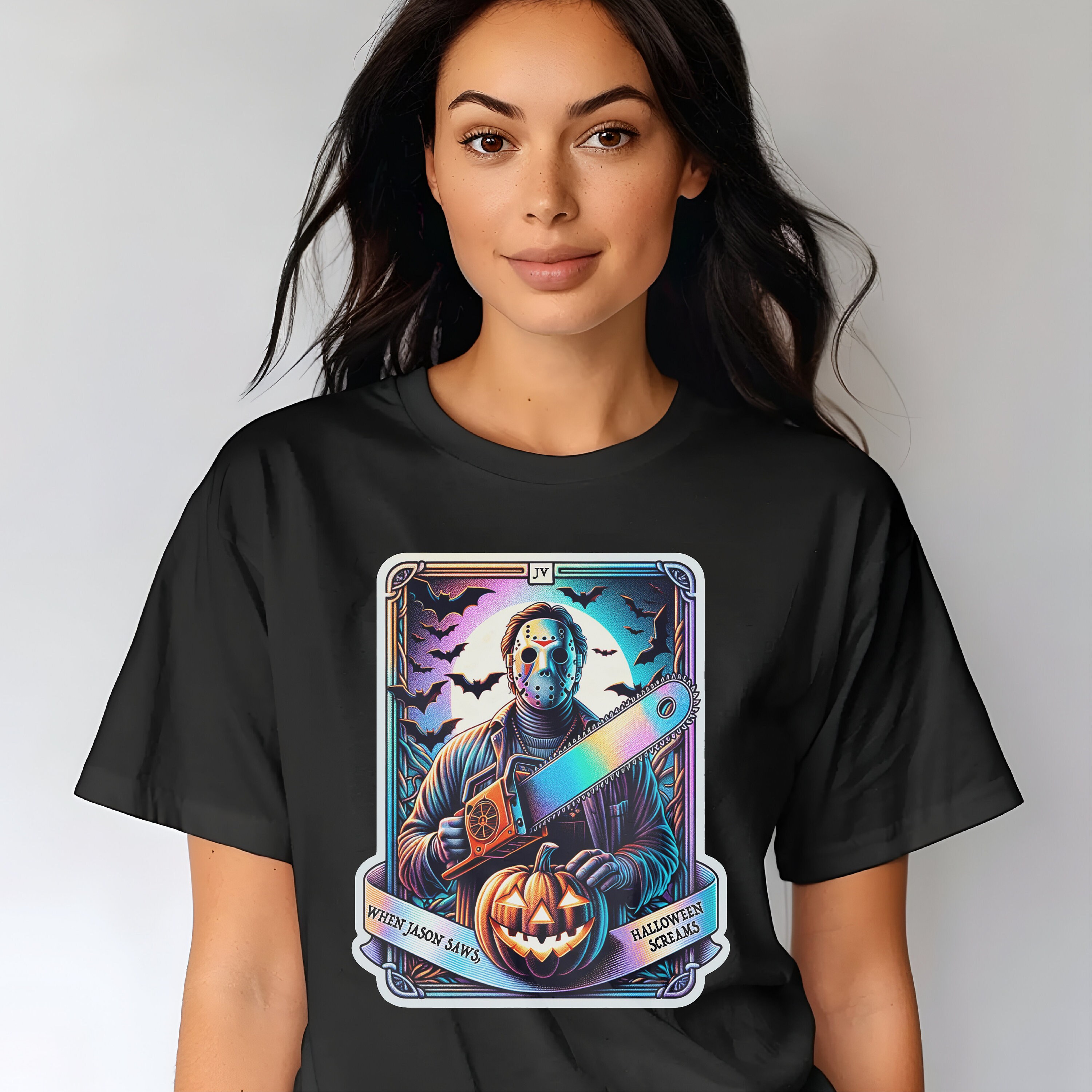 When Jason Saws, Halloween Screams Tarot Card PNG, Trendy Halloween ...
