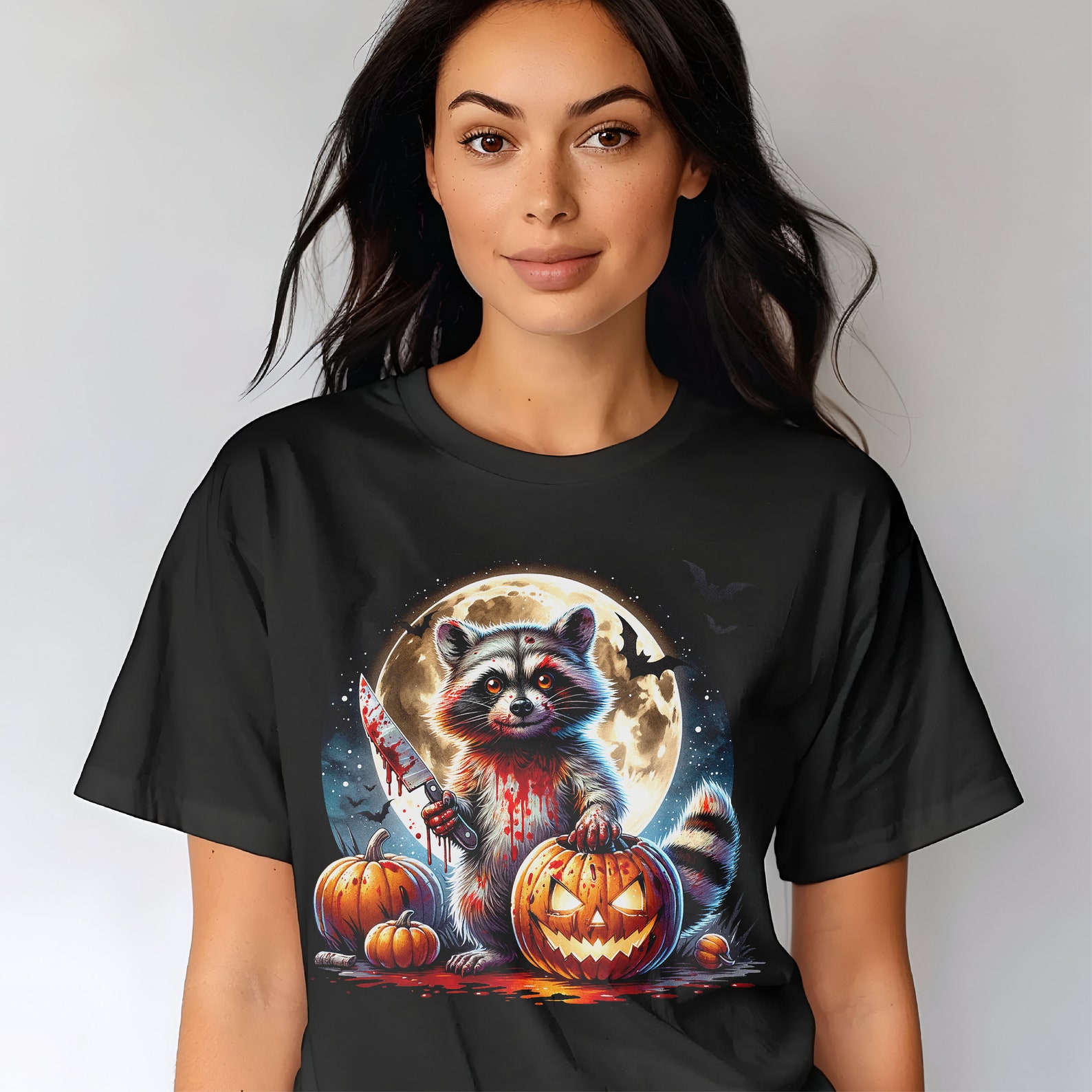 Halloween Horror Raccoon PNG, Scary Raccoon Halloween Png, Here for the ...