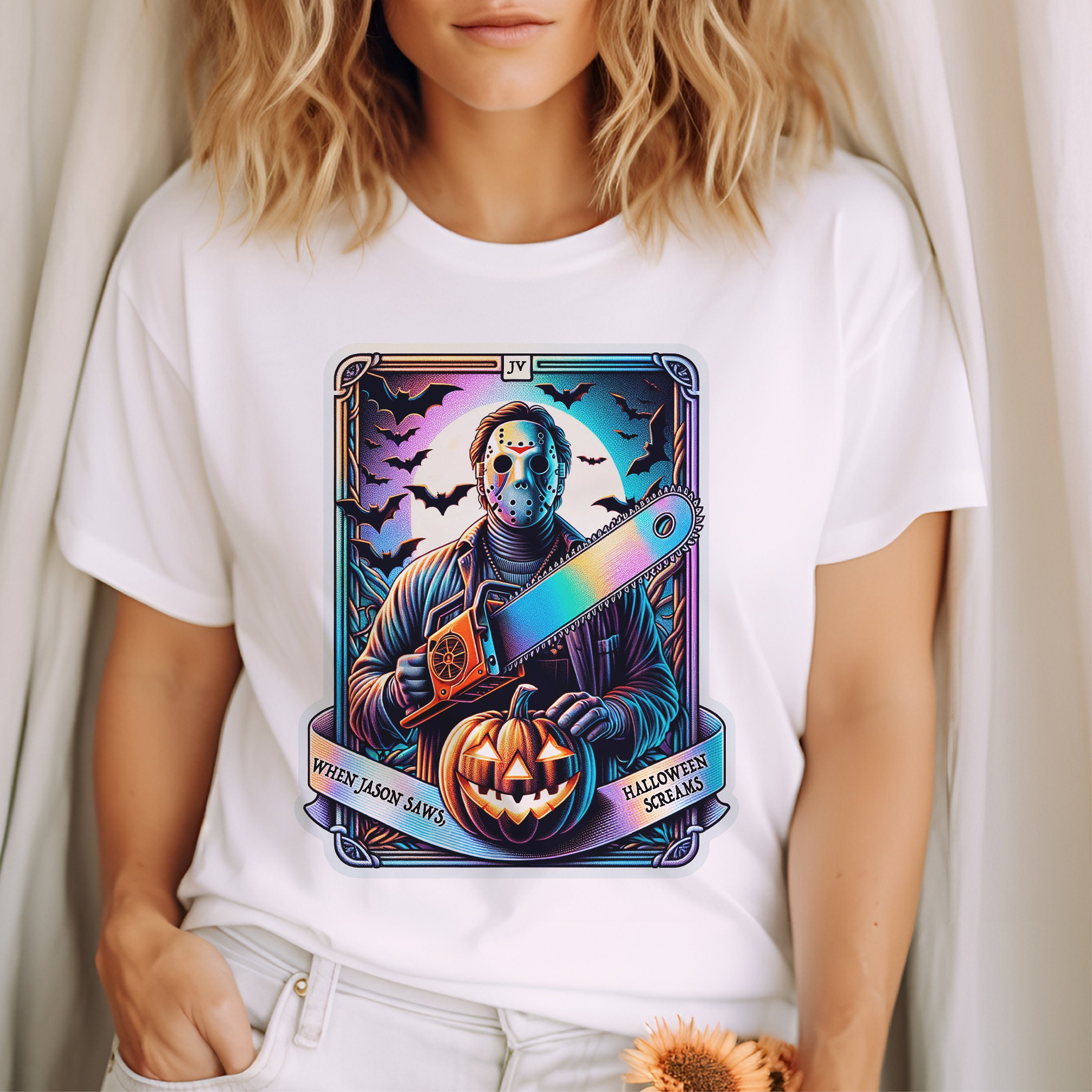 When Jason Saws, Halloween Screams Tarot Card PNG, Trendy Halloween ...