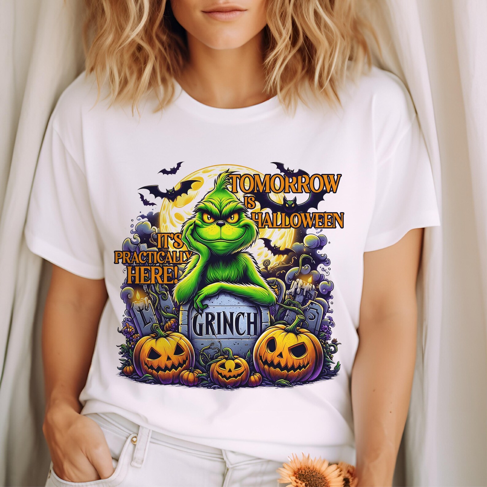 Tomorrow is Halloween Grinch PNG for Grinchmas Horror Trendy Halloween ...