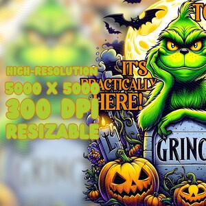 Tomorrow is Halloween Grinch PNG for Grinchmas Horror Trendy Halloween ...