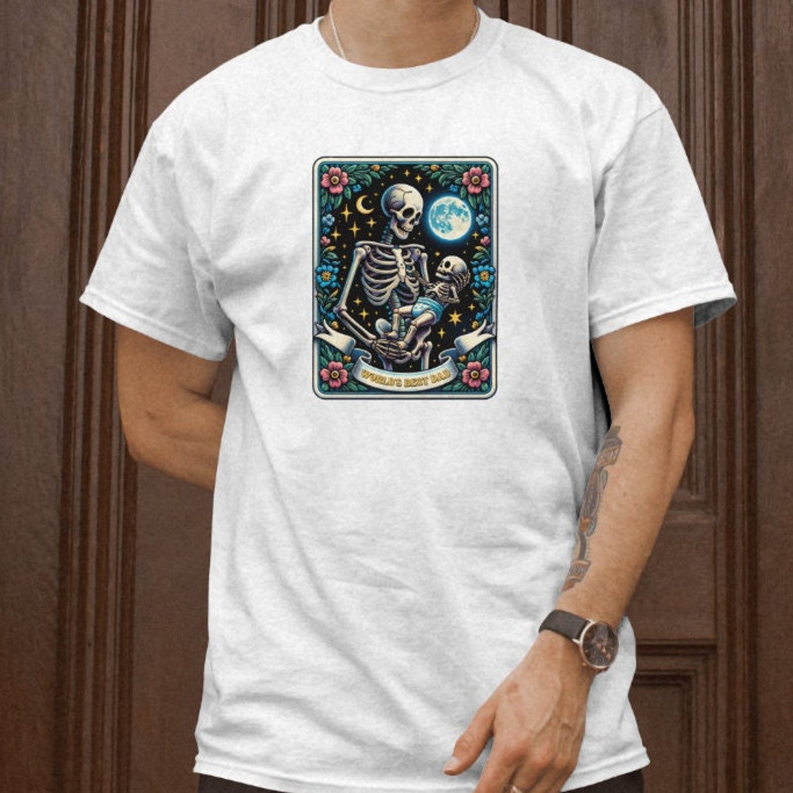 World's Best Dad Tarot Card PNG, Funny Dad Skeleton PNG, Best Dad Ever ...