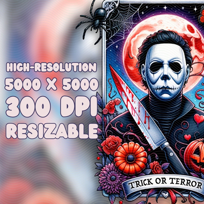 Trick or Terror Tarot Card PNG, Trendy Halloween Tarot Card Shirt ...