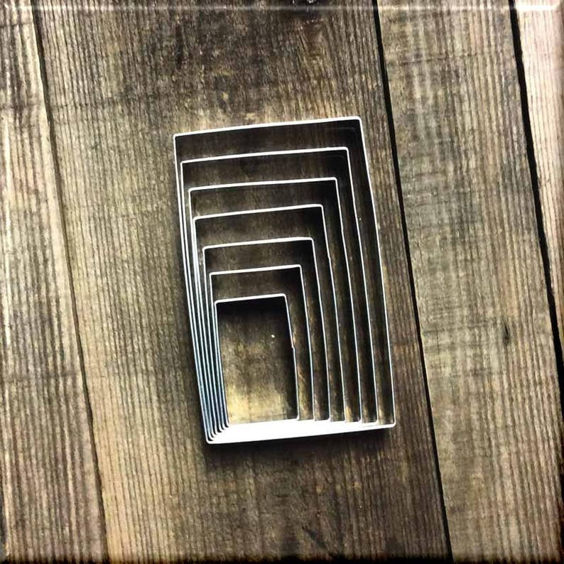 Set of 7 Rectangle Metal Cookie Cutters NAWK94 - Etsy