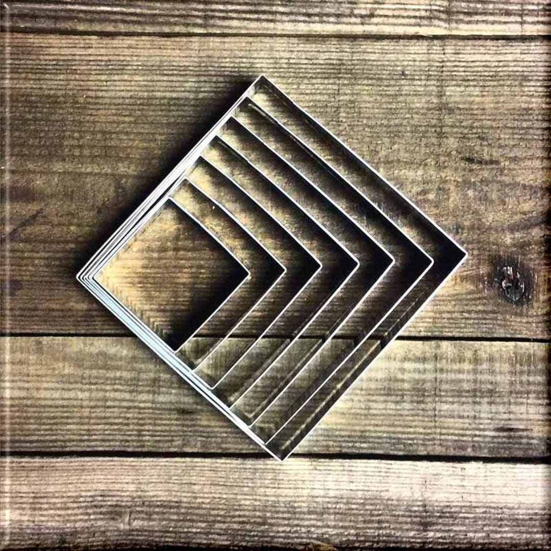 Set of 7 Square Metal Cookie Cutters #NAWK92 - Etsy