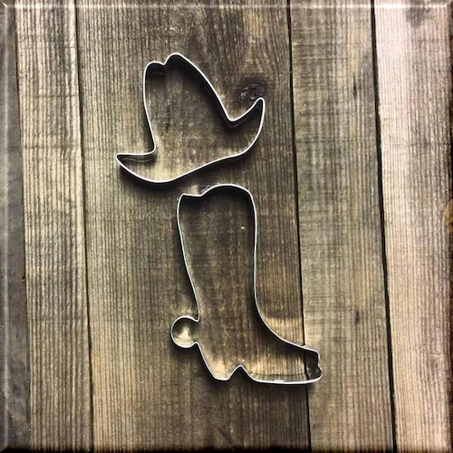 Set of Large Cowboy Boot and Hat Metal Cookie Cutters NAWK103 - Etsy