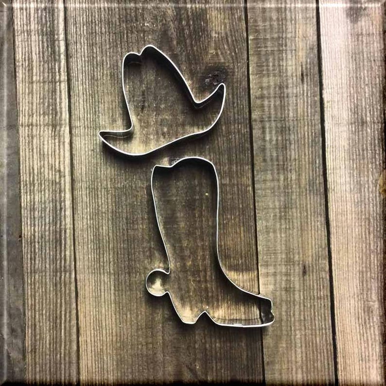 Set of Large Cowboy Boot and Hat Metal Cookie Cutters NAWK103 - Etsy