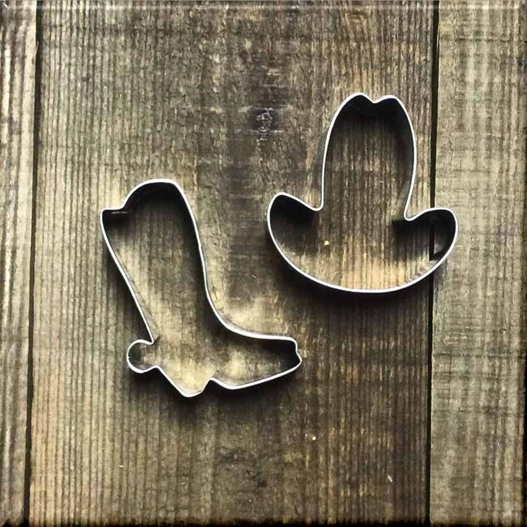 Set of Cowboy Boot and Hat Metal Cookie Cutters #NAWK104 - Etsy