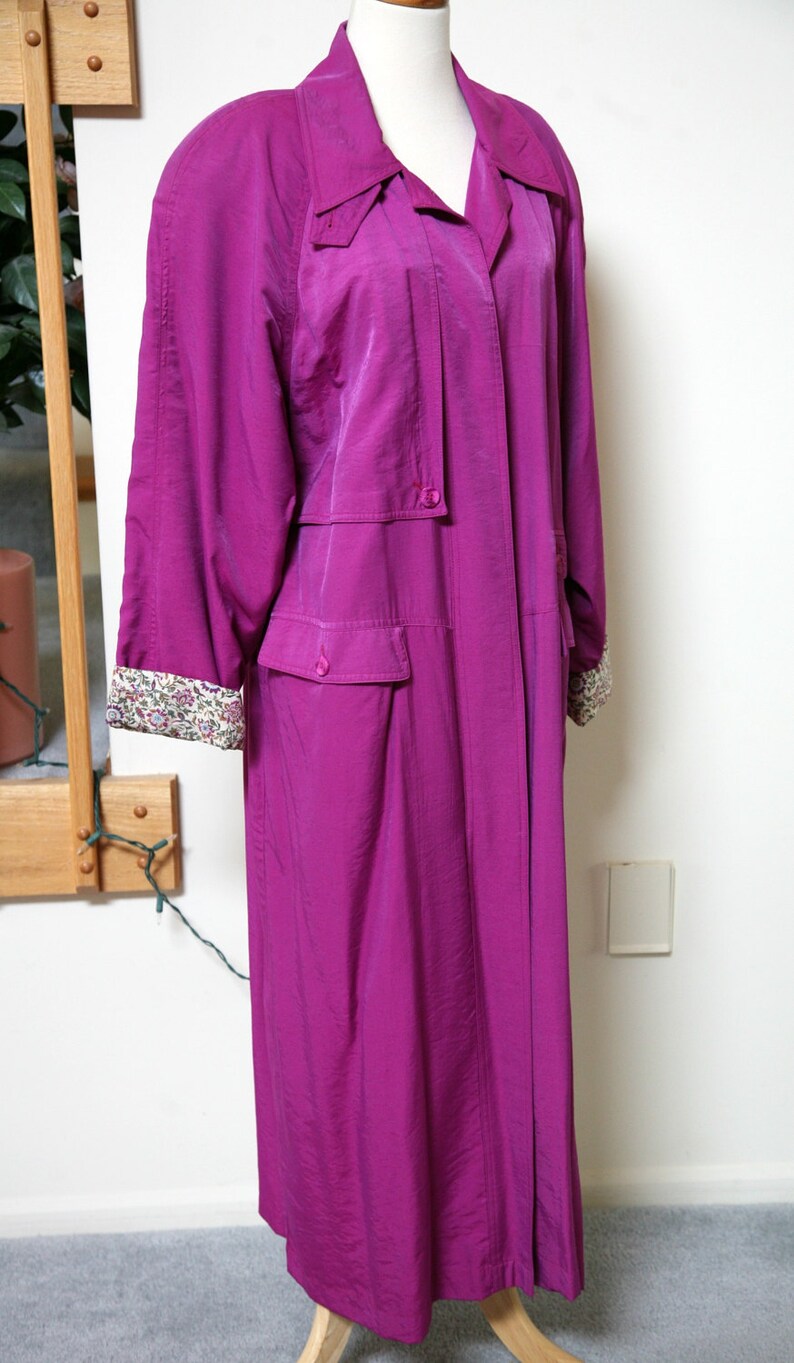 Ladies Long Fuscia Lightweight Coat Long Pink Jacket Belted - Etsy