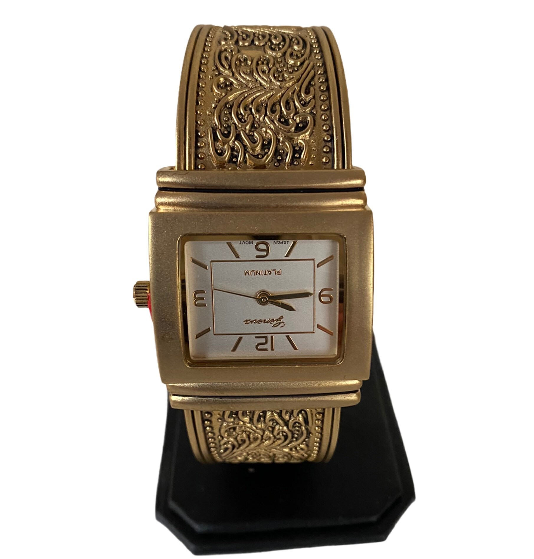 Ladies Vintage Cuff Style Metal Watch, Mixed Metal Watch, Circa 1990's ...