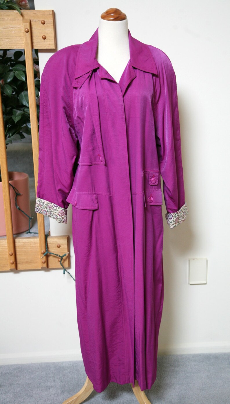 Ladies Long Fuscia Lightweight Coat Long Pink Jacket Belted - Etsy