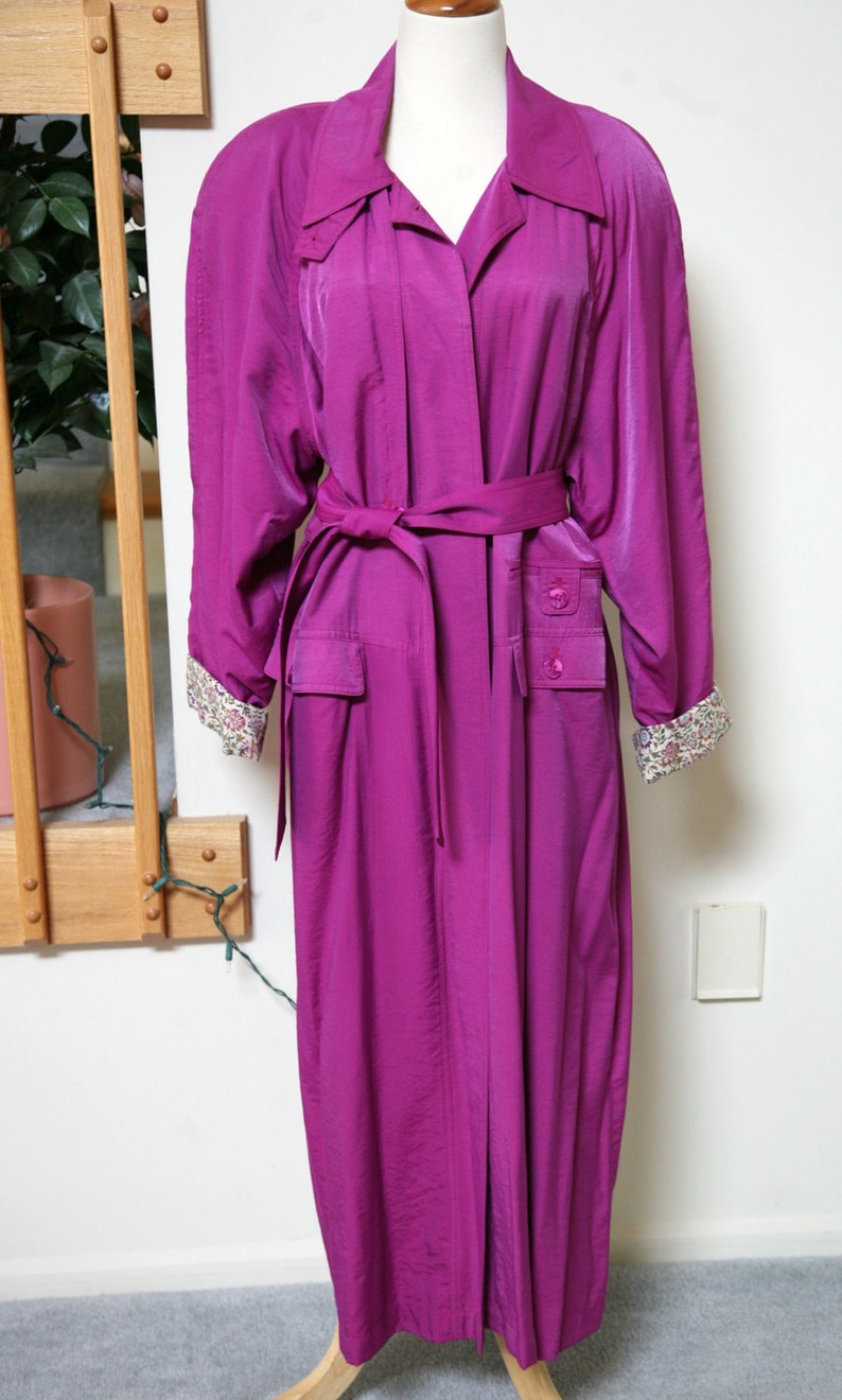 Ladies Long Fuscia Lightweight Coat Long Pink Jacket Belted - Etsy