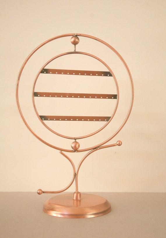 Brushed Copper Revolving Earring Display Earring Holder | Etsy