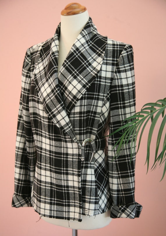 Black and White Checkered Side Closure Metal Hardware | Etsy