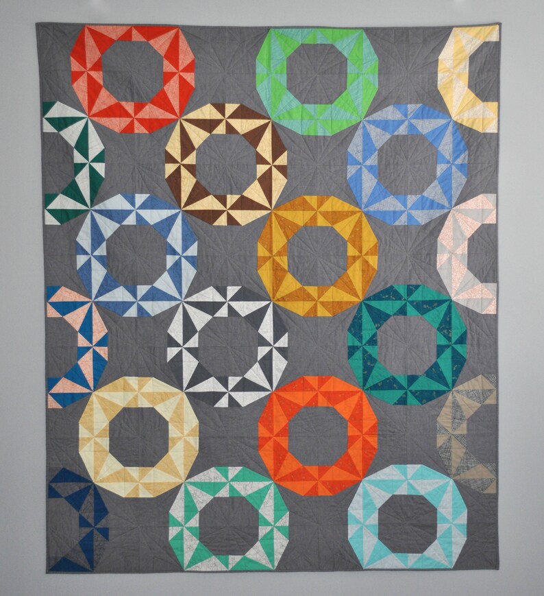 Paper Pieced Pattern / PDF Quilt Pattern - Clementine Quilt by Lindsey Rhodes - Etsy