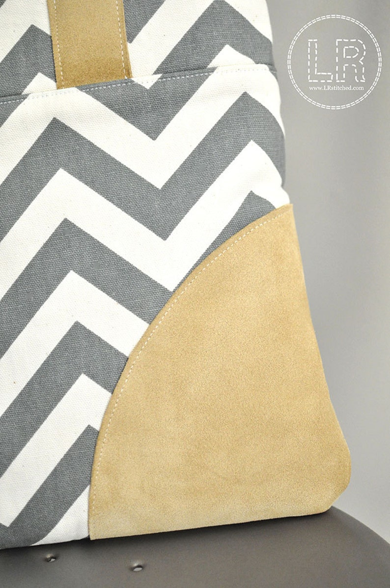 PDF Sewing Pattern / Luxe Tote / Leather Accent Handbag Pattern - Etsy