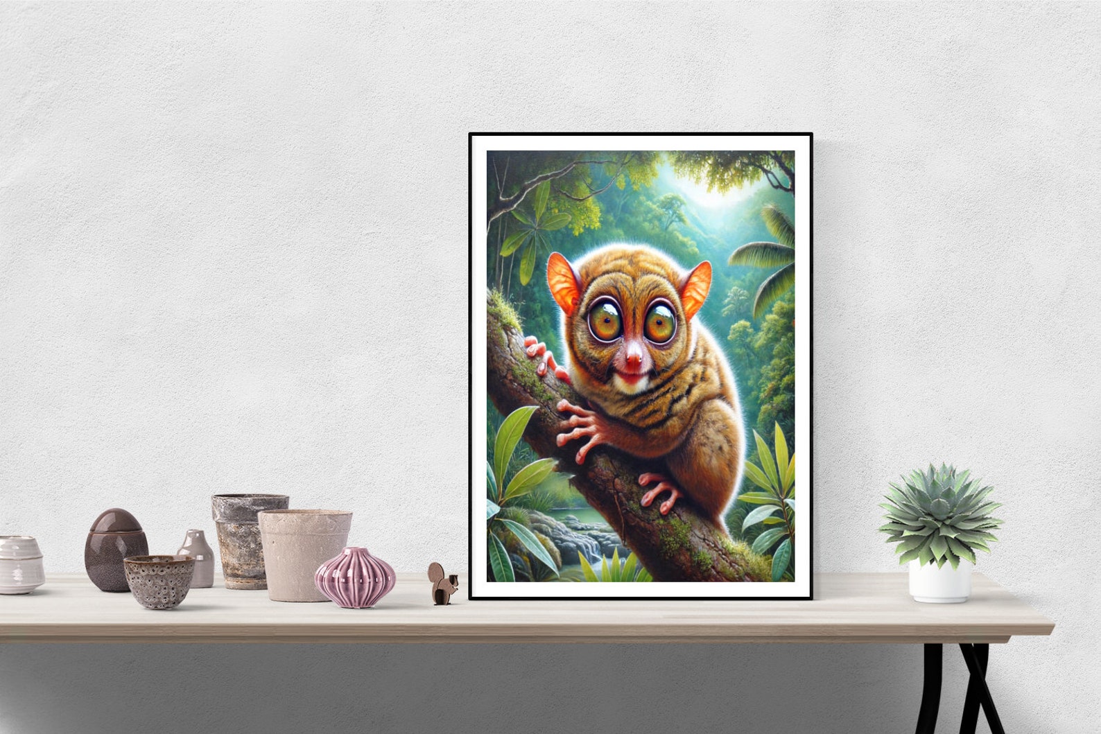 Enigmatic Tarsier Wall Art AI Generated Artwork, Digital Art, AI Art ...