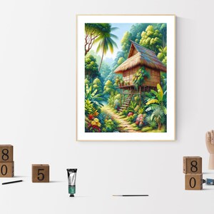 Bahay Kubo | AI Generated Art, Traditional Philippine House, Printable ...