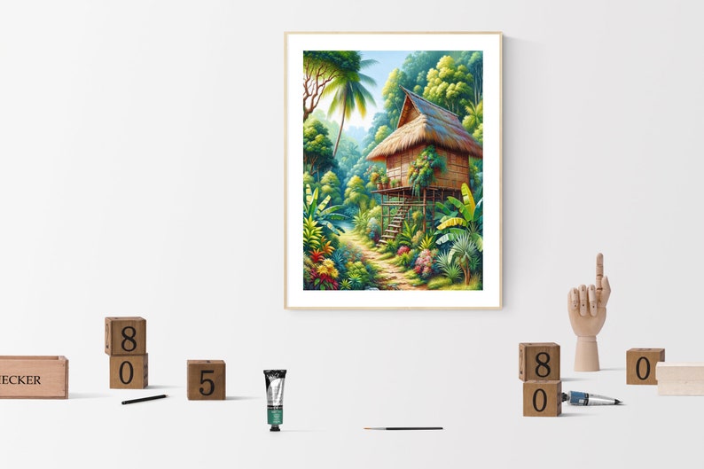 Bahay Kubo | AI Generated Art, Traditional Philippine House, Printable ...
