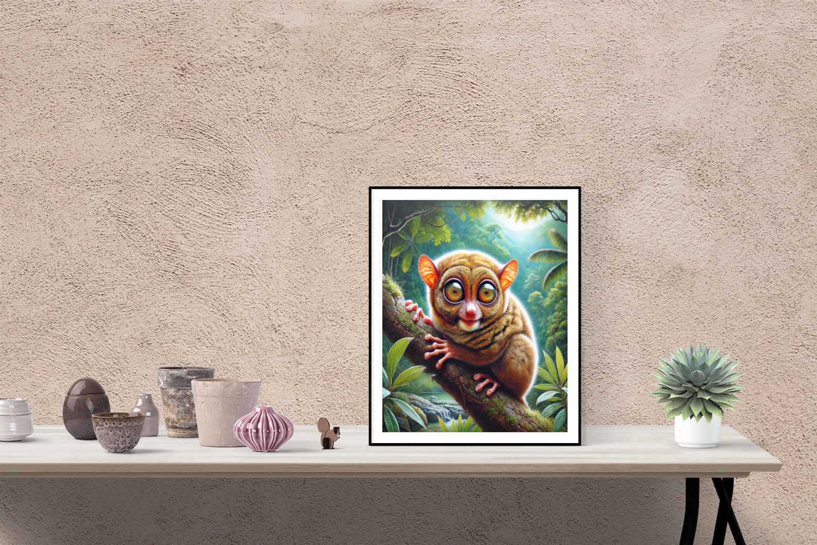 Enigmatic Tarsier Wall Art AI Generated Artwork, Digital Art, AI Art ...