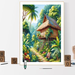 Bahay Kubo | AI Generated Art, Traditional Philippine House, Printable ...