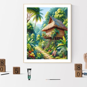 Bahay Kubo | AI Generated Art, Traditional Philippine House, Printable ...