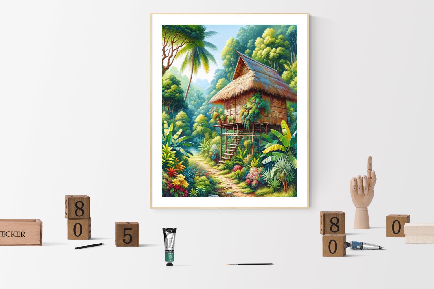 Bahay Kubo | AI Generated Art, Traditional Philippine House, Printable ...