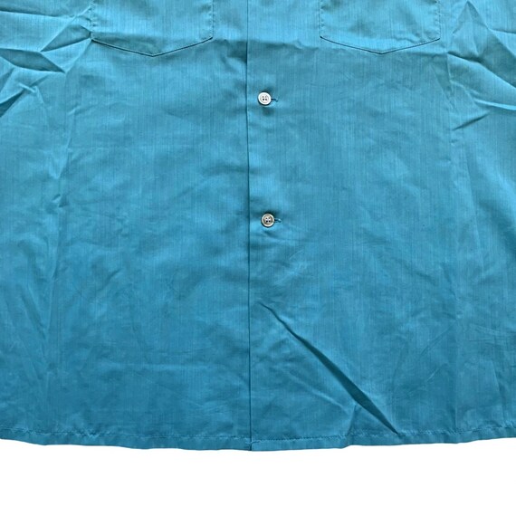 Vintage 1980s 80s Arrow Sanforized Light Blue Button … - Gem