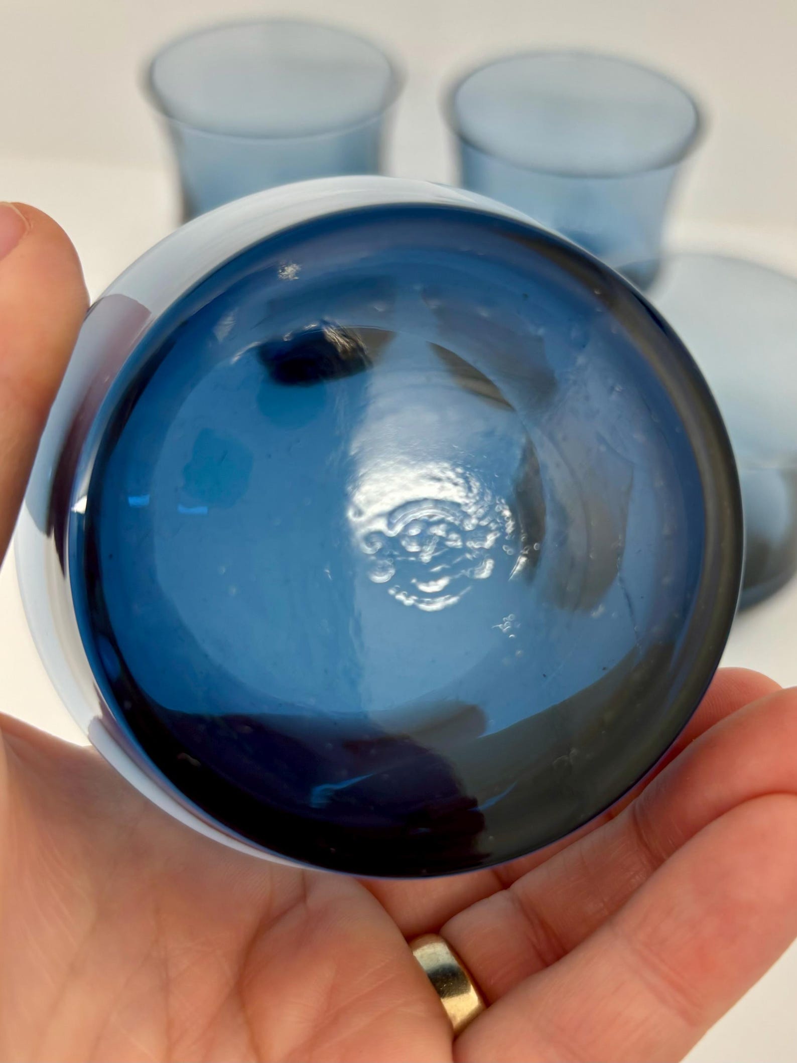 Set of 4 MCM Libbey Smoke Blue Apollo Glasses - Etsy